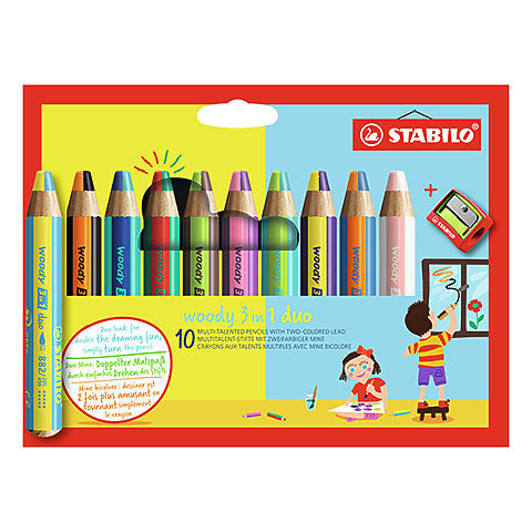 Stabilo Stabilo Woody 3-in-1 Duo 10/Set — Elizabeth’s Art Gallery